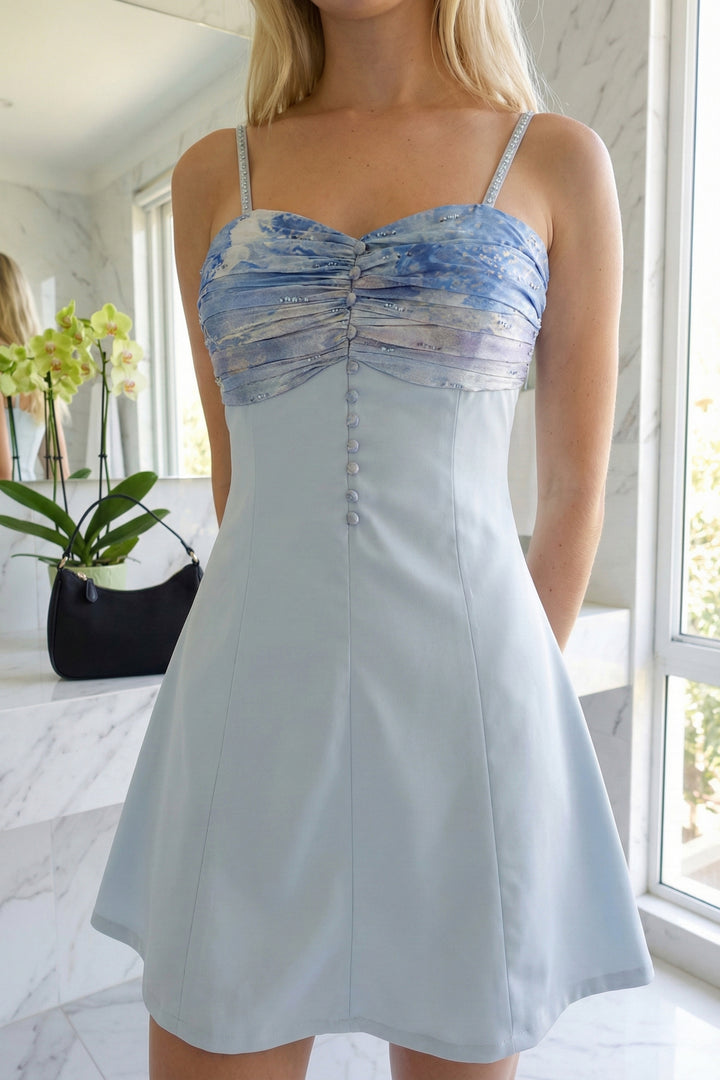 Hold Me Close Dress - Ice Blue – houseoftanvi